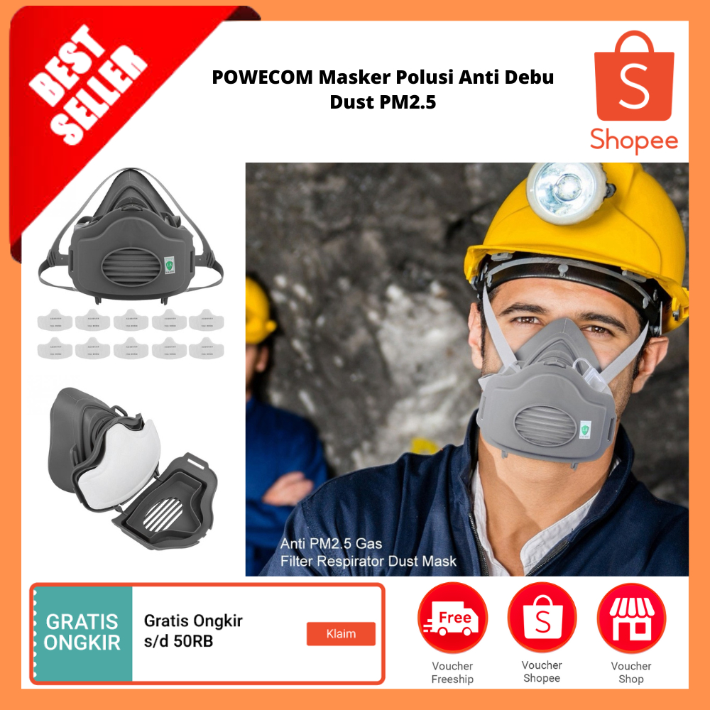 Jual Masker Polusi Anti Debu Dust PM2.5 / Masker Gas Tahan Debu Yang ...