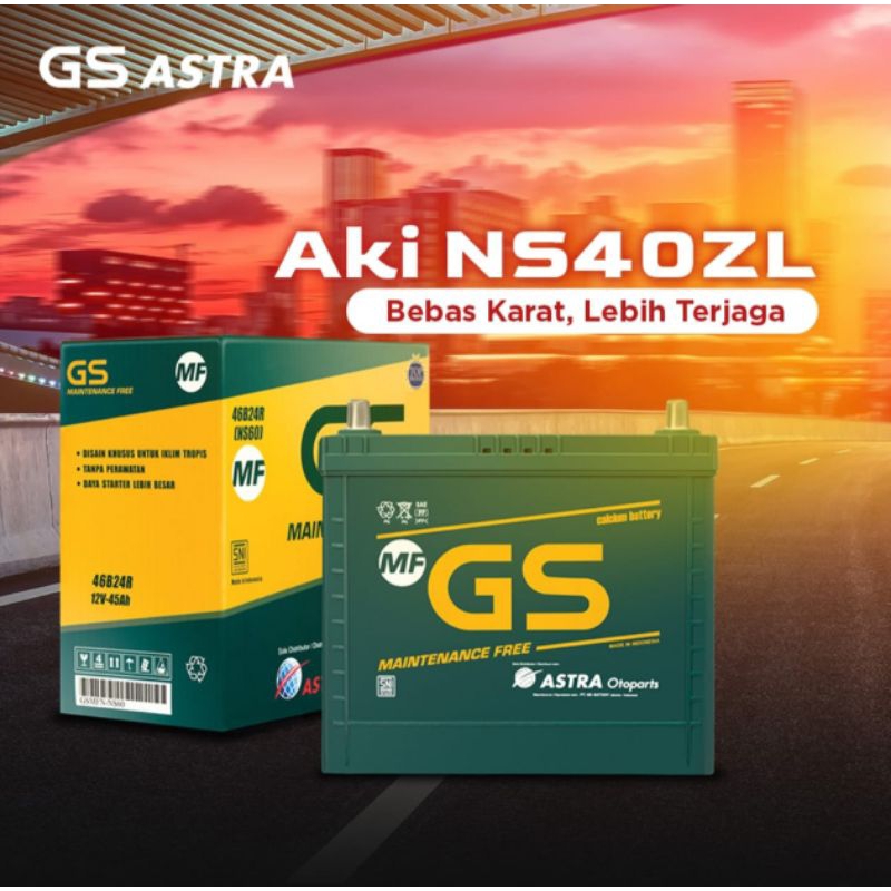 Jual Aki/battery kering GS Astra NS40ZL (35AH) mobil Agya,Calya,Sigra,Ayla, Ertiga, Xpander ...