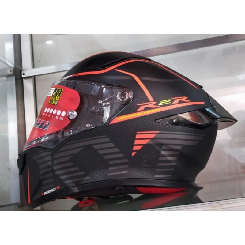 Jual Helm KYT R2R Concept Black Doff/Red Original | Shopee Indonesia