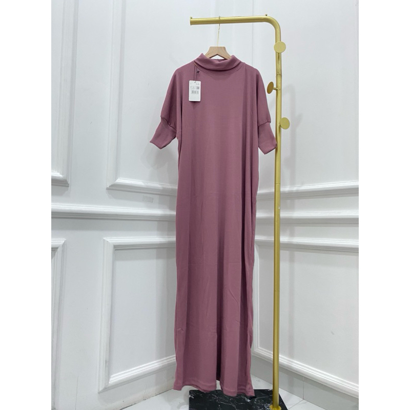 Jual GAMIS BATWING KNIT RIB PREMIUM / GAMIS KALONG KNIT / GAMIS KNIT ...