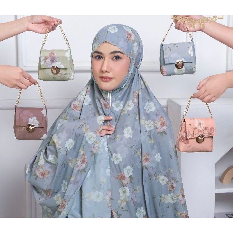 Jual MUKENA MINI PARASUT TRAVEL KOREA 2 IN 1 LASER CUT FREE SAJADAH ...