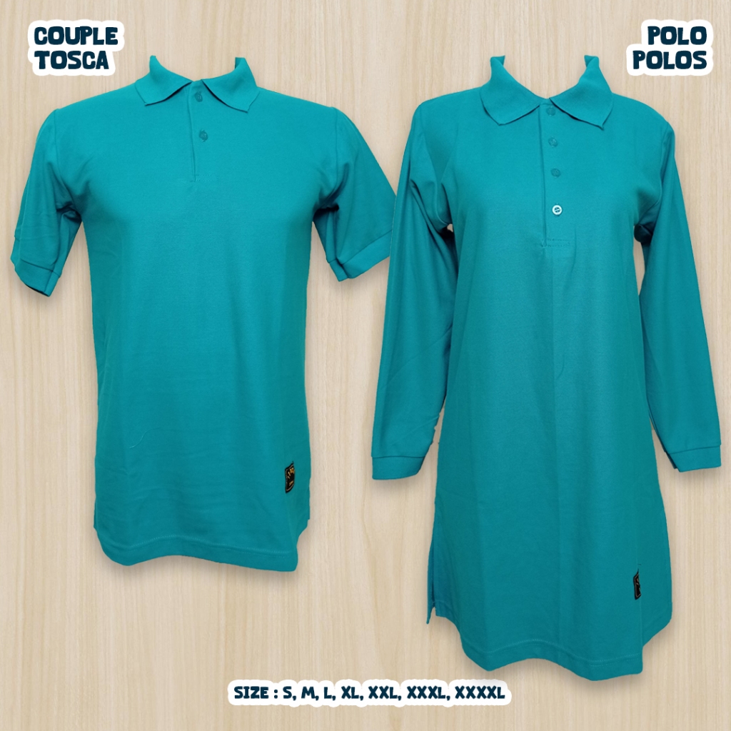 Jual S-XXXL Kaos Polos Polo Couple Tosca MUslimah Krah Kancing/Seragam ...