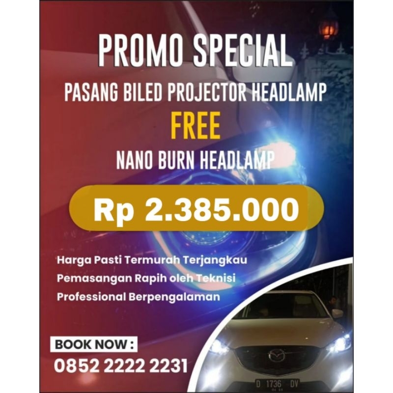 Jual Paket Projector BiLED Headlamp Projie BiLED Lampu BiLED Bi-Led ...