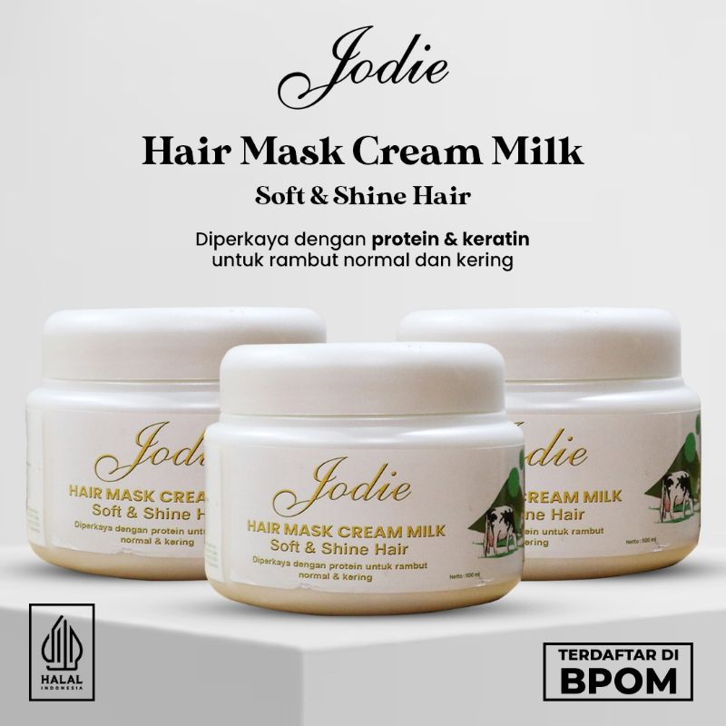 Jual Jodie Hair Mask Cream Milk Keratin Masker Rambut Susu 500ml ...