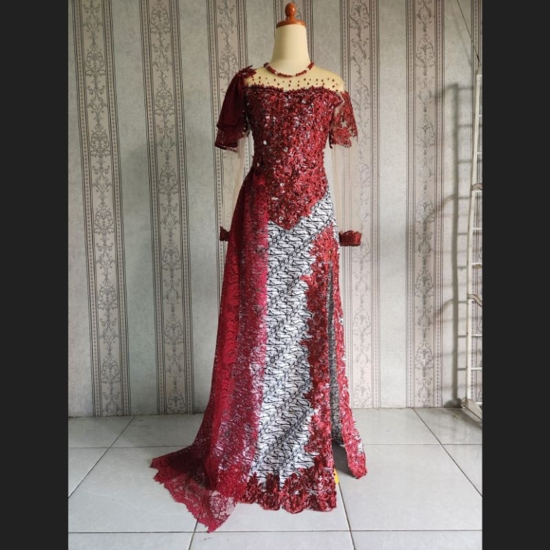 Jual Kebaya batik katun / baju wisuda modeling / dress singer penyanyi ...