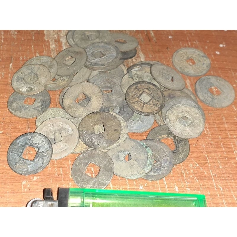 Jual 1 biji koin gobog temuan Sungai u koleksi asli kuno | Shopee Indonesia