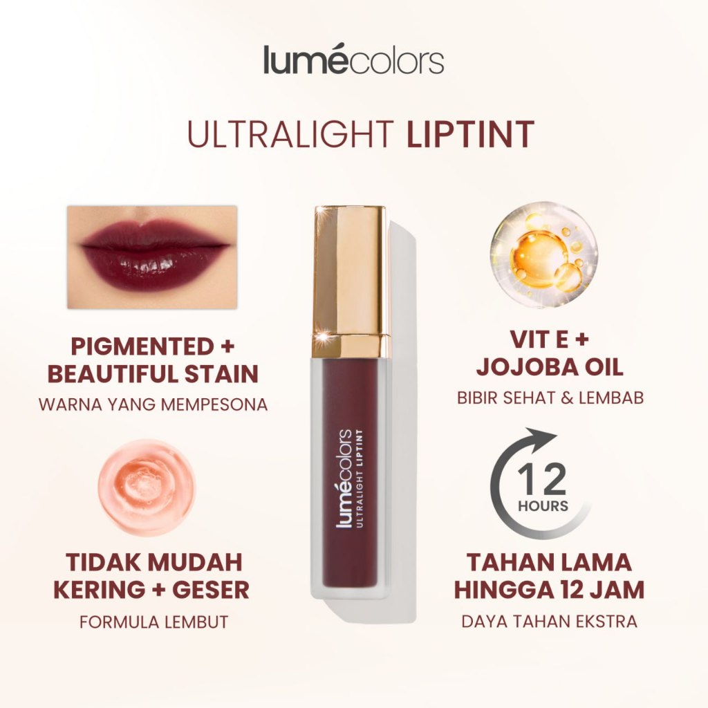 Jual ULTRALIGHT LIPTINT 6.6 mL - Available in 3 colors | Hasil warna ...