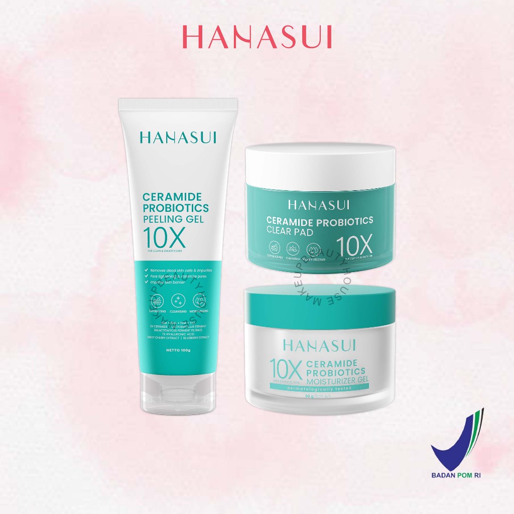Jual HANASUI Ceramide Probiotics Moisturizer Gel 30g | Peeling Gel 100g ...