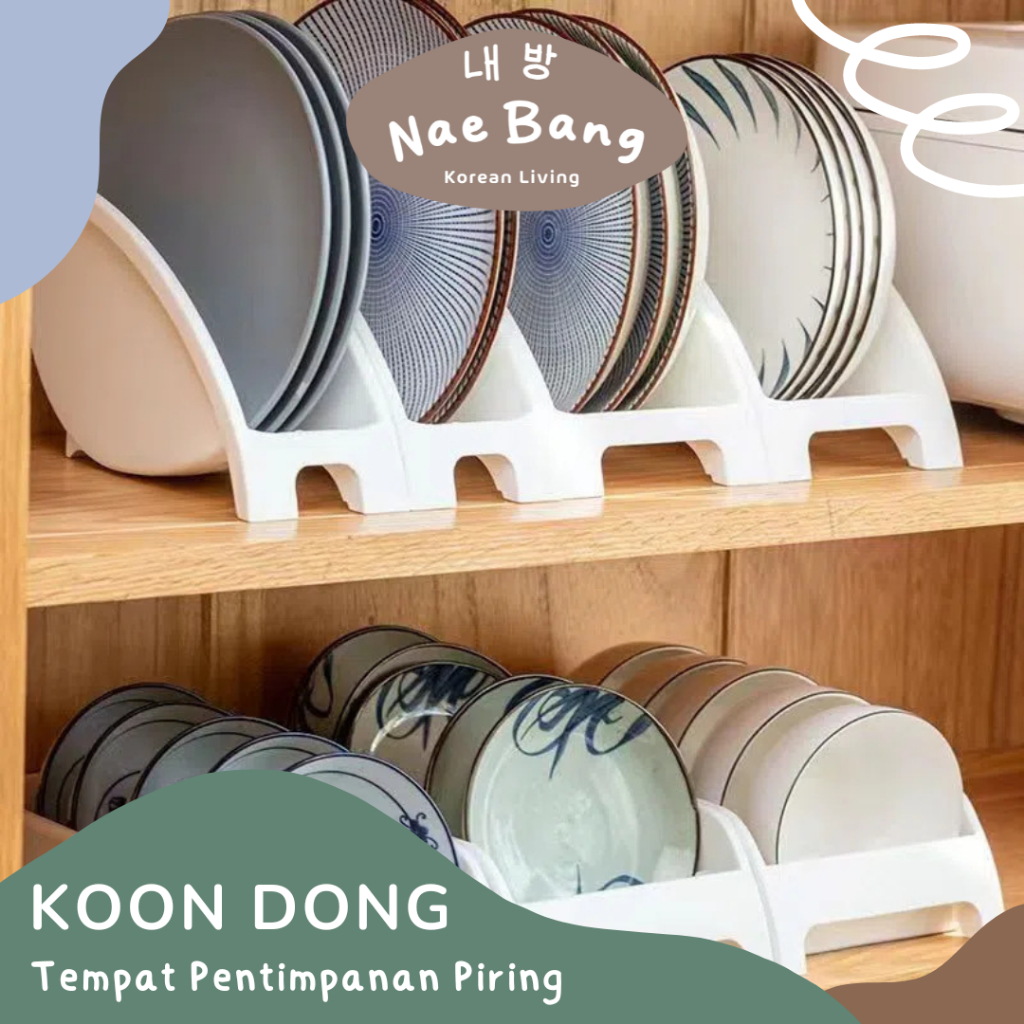 Jual 【NAE BANG】KOON DONG Organiser Piring Estetis Rak Penyusun Mangkuk Serbaguna Rak Organiser ...