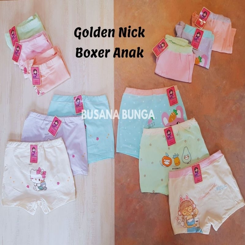 Jual Grosir (3pc, 6pc, 12pc) CD/Celana Dalam Anak Cewe Boxer Golden ...