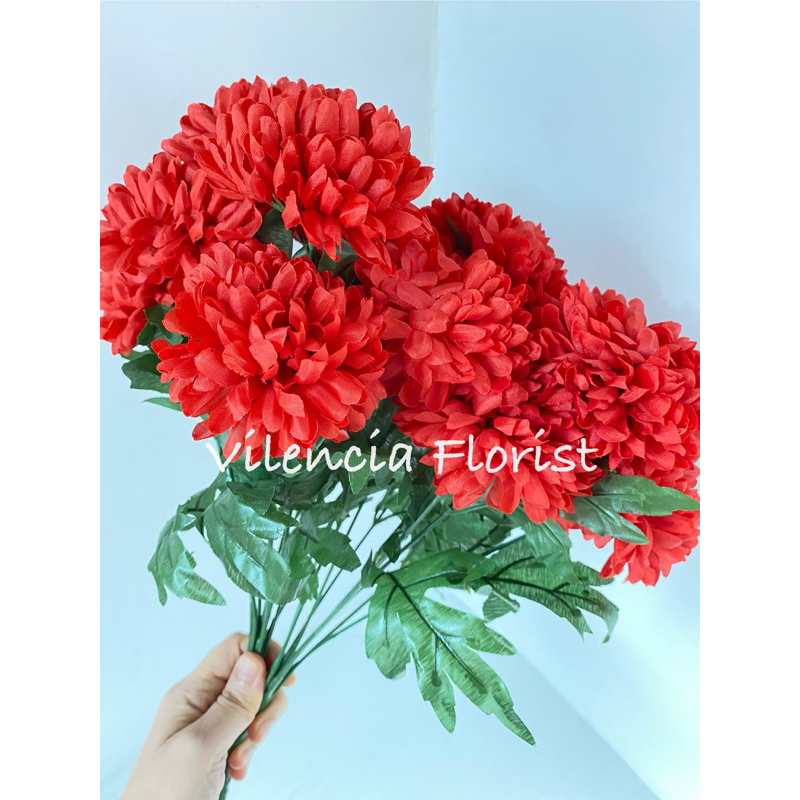 Jual Bunga krisan pompom buket palsu artificial dekorasi pernikahan ...