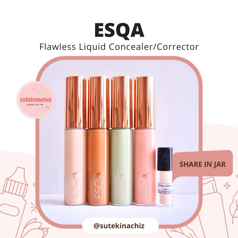 Jual [SHARE] ESQA Flawless Liquid Concealer Corrector share in jar ...