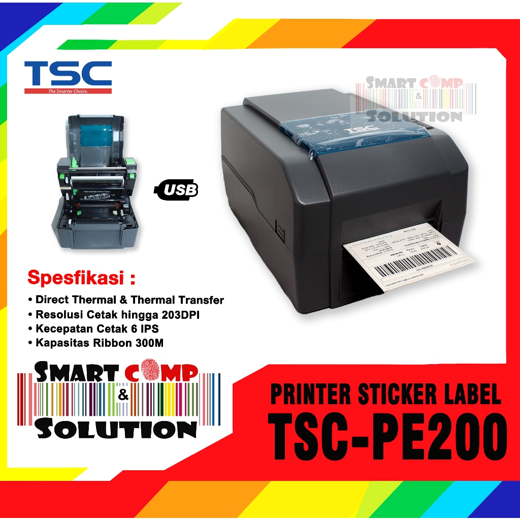 Jual Printer Label Barcode TSC PE-200 / PE200 / PE 200 - Print Stiker ...