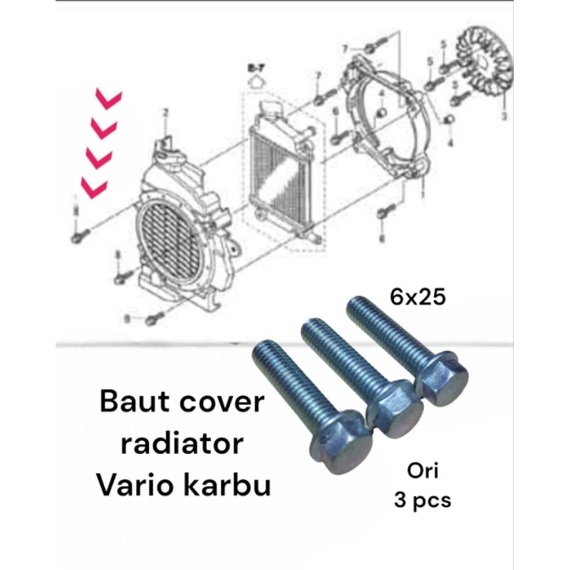 Jual baut cover radiator honda vario karbu | Shopee Indonesia