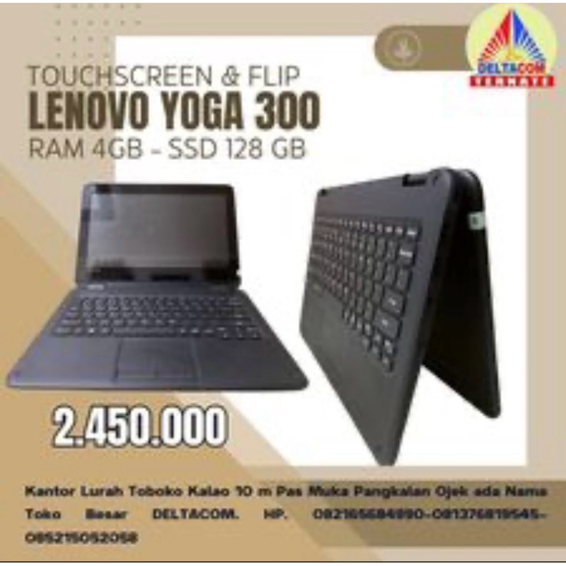 Jual LENOVO YOGA 300 TOUCHSCREEN & FLIP RAM 4 GB MUKUS BANGET | Shopee Indonesia