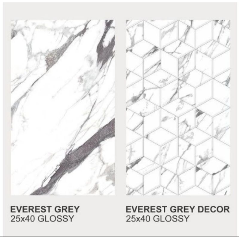 Jual KERAMIK DINDING ASIA TILE EVEREST GREY/DECOR 25X40 KW1 | Shopee ...