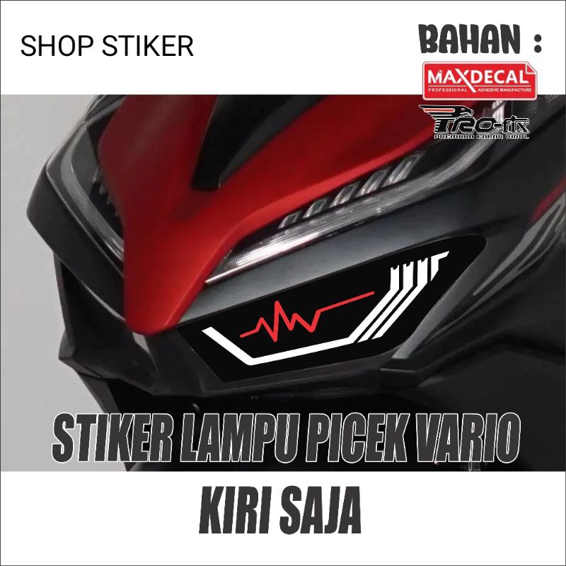 Jual Stiker sticker variasi lampu mata picek kiri saja Vario new 125 / ...