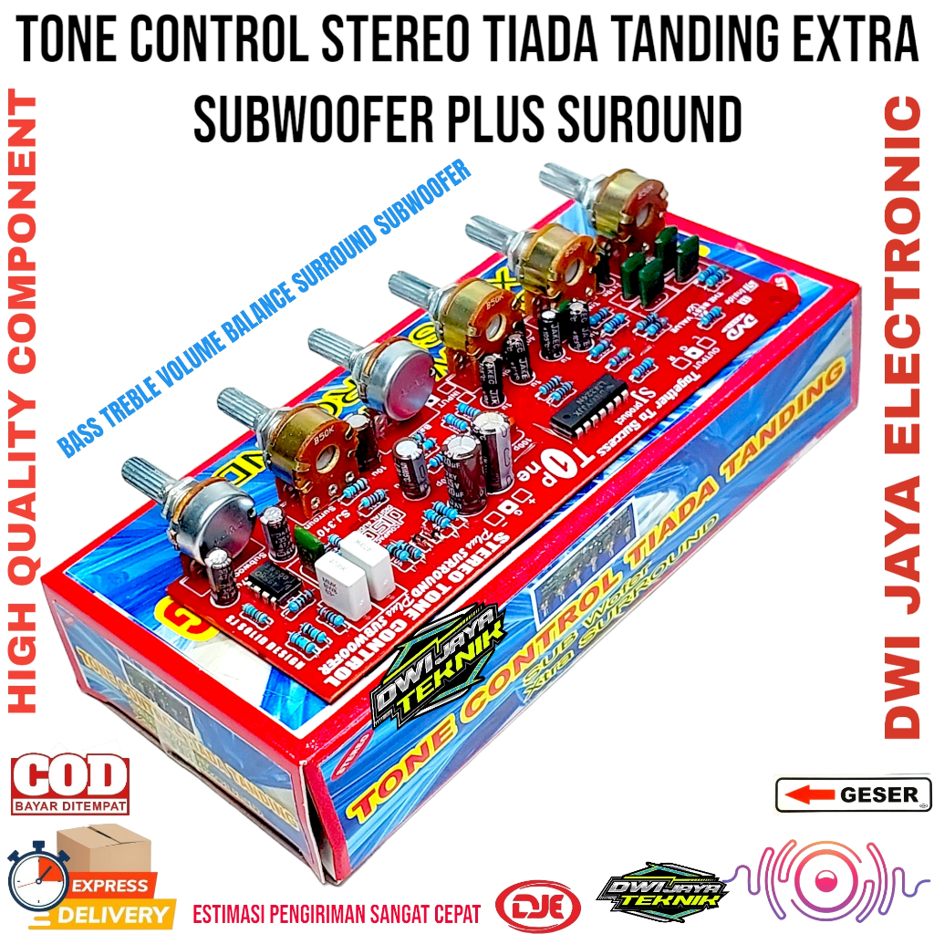 Jual kit tone control stereo + surround + sub wofer''tiada tanding ...