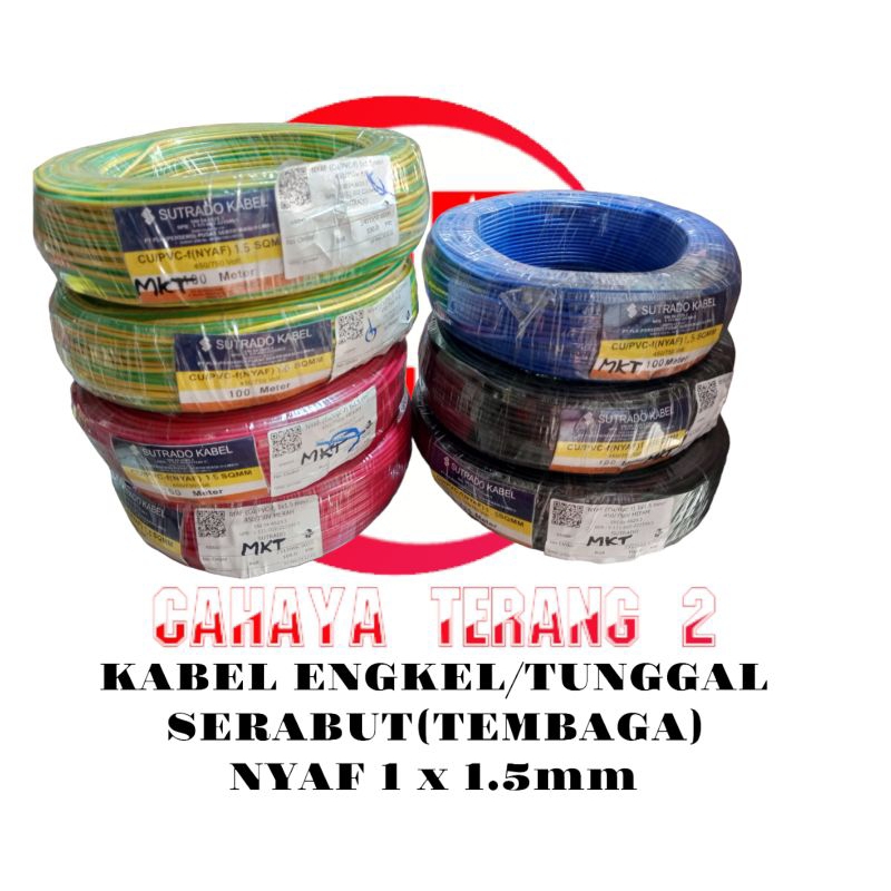 Jual Kabel NYAF SERABUT TEMBAGA 1x1.5mm SUTRADO (PER METER) | Shopee Indonesia