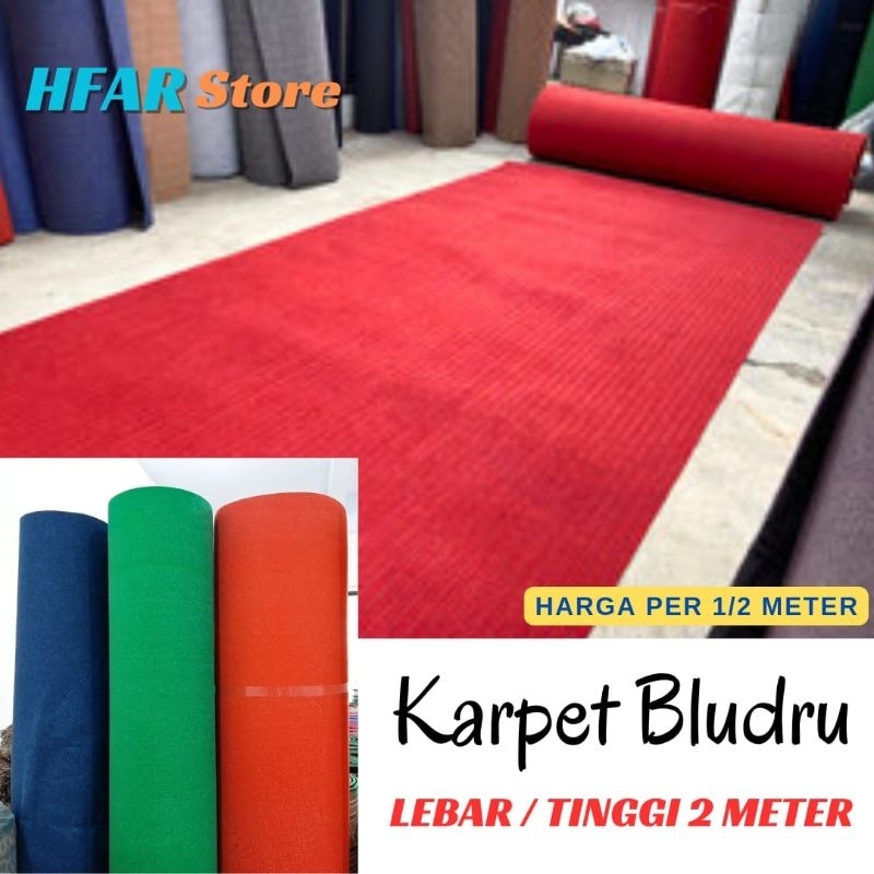Jual Karpet Bludru Polos Sekelas Buana | Karpet Babut Mushola Meteran | Shopee Indonesia