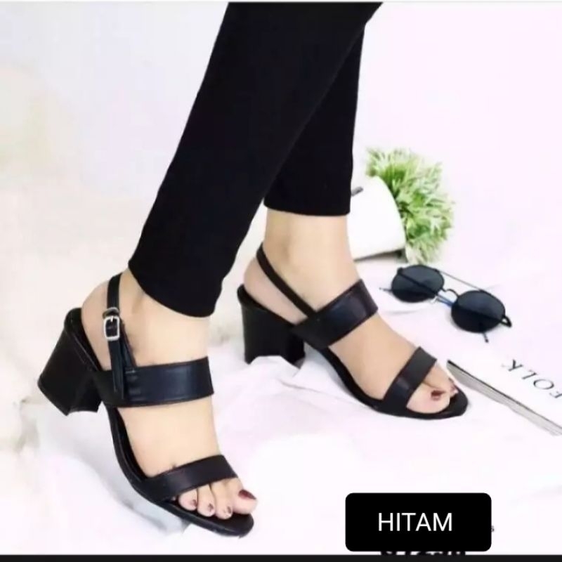 Jual Sandal hak tahu 5 cm AMANDA ( BIG SIZE ) | Shopee Indonesia