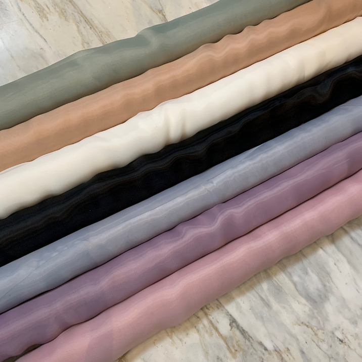 Jual Kain Organza Organdi Polos Premium Silk Kain Kaca 1/2 Meteran ...
