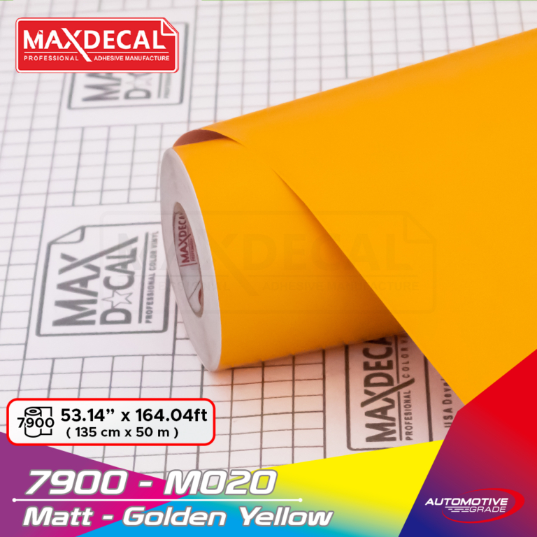 Jual MAXDECAL 7900 - M020 GOLDEN YELLOW MATT DOFF Vinyl Sticker 135cm ...