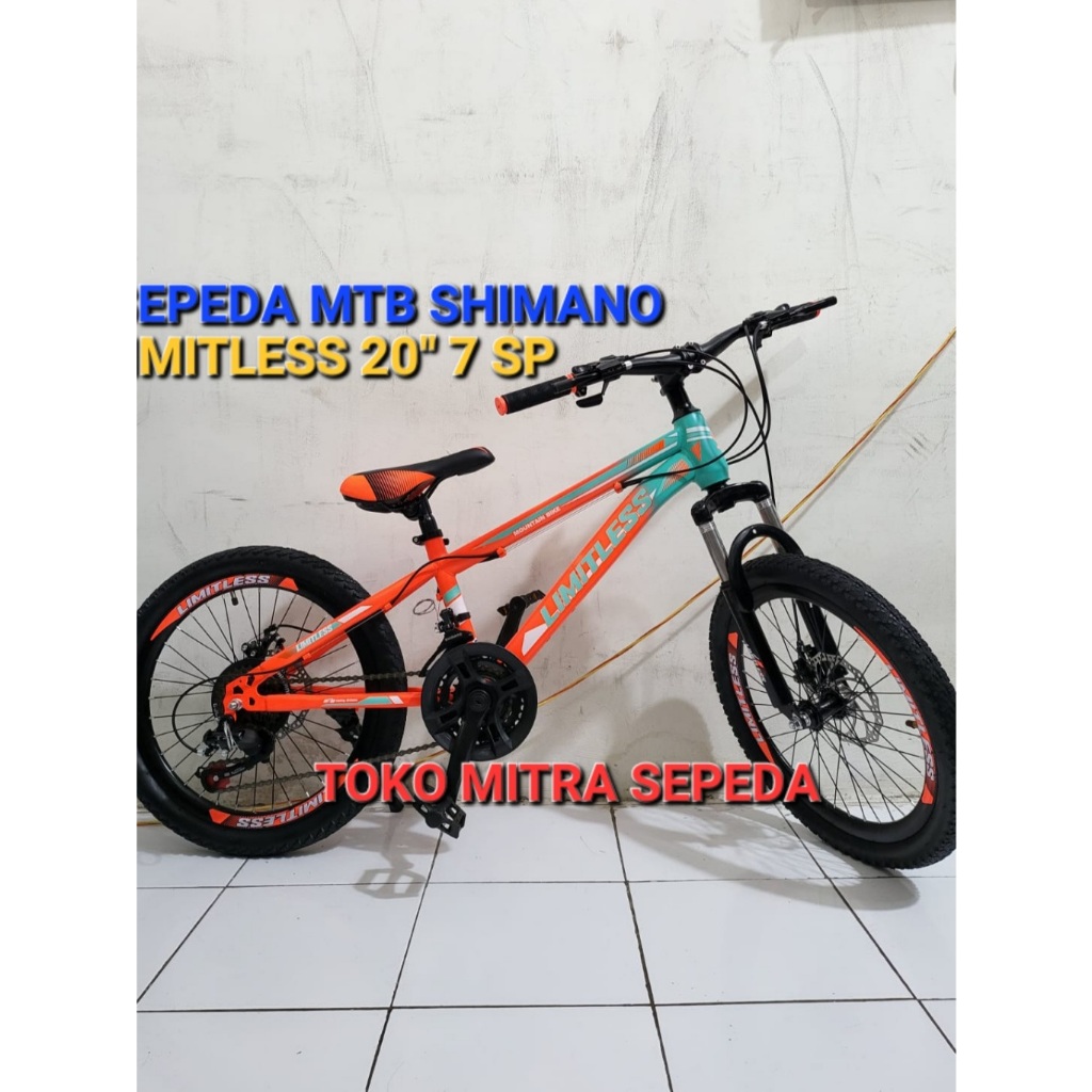 Jual Sepeda Gunung MTB Limitless 20 Inch 21S Rem Sepeda Double Disc ...