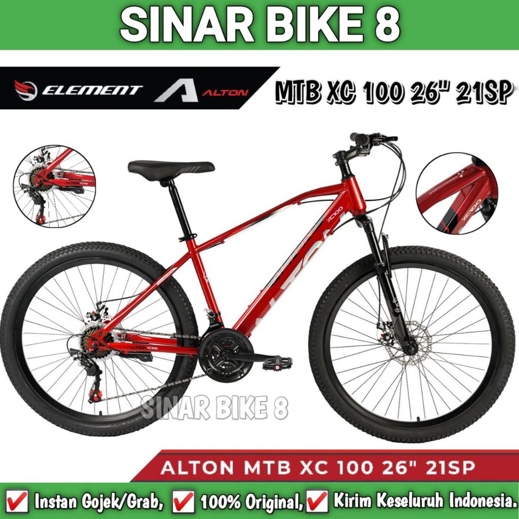 Jual Sepeda Gunung MTB ELEMENT ALTON XC 100 Ukuran 26 Inch 21 Speed ...
