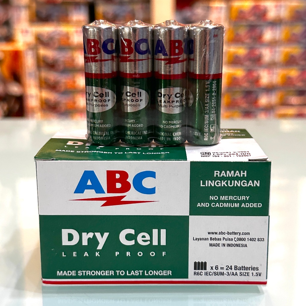 Jual Batu Baterai ABC BIRU Dry Cell AA / A2 AAA / A3 Battery 1.5V (4 ...