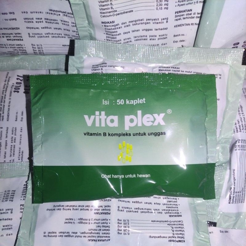 Jual VITA PLEX 50 Kaplet Vitamin B. Kompleks Untuk Unggas Produk Medion ...
