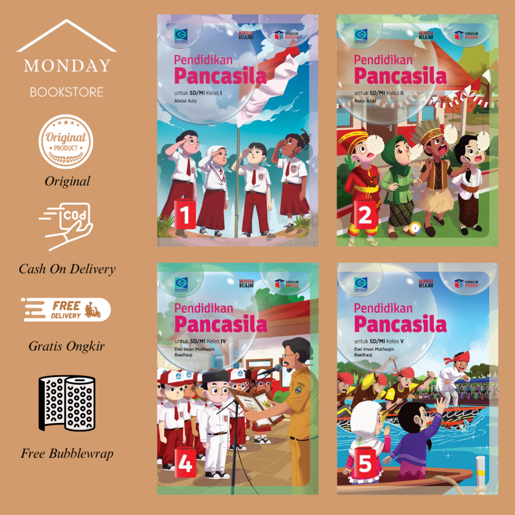Jual GRAFINDO SD - Pendidikan Pancasila SD/MI KELAS 1,2,3,4,5,6 Kurikulum Merdeka | Shopee Indonesia