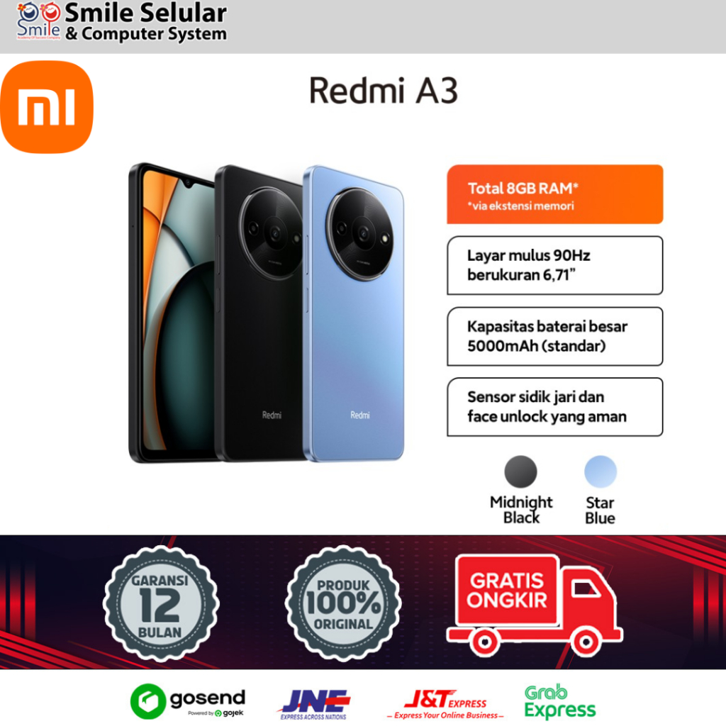Jual Xiaomi Redmi A3 - 4GB/128GB Garansi Resmi | Shopee Indonesia