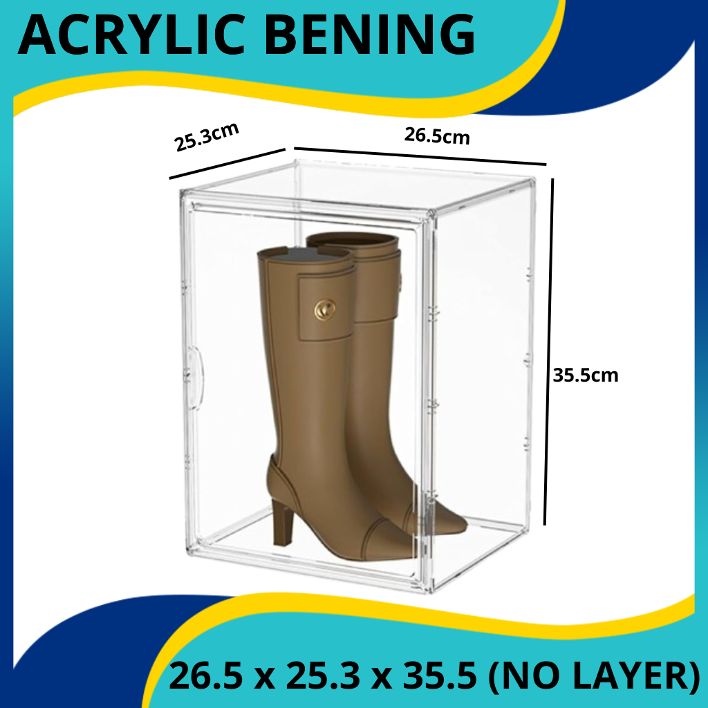 Jual BOOTS Transparent STORAGE Drop Front Acrylic Box TAS HANDBAG ...
