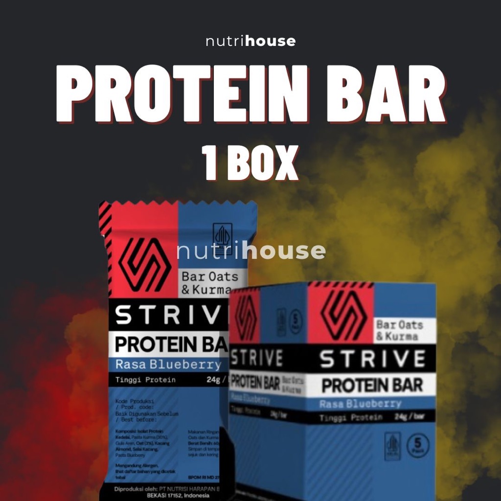 Jual Strive Protein Bar 1 box 60gr with 24gr Protein/ Bar High Protein ...