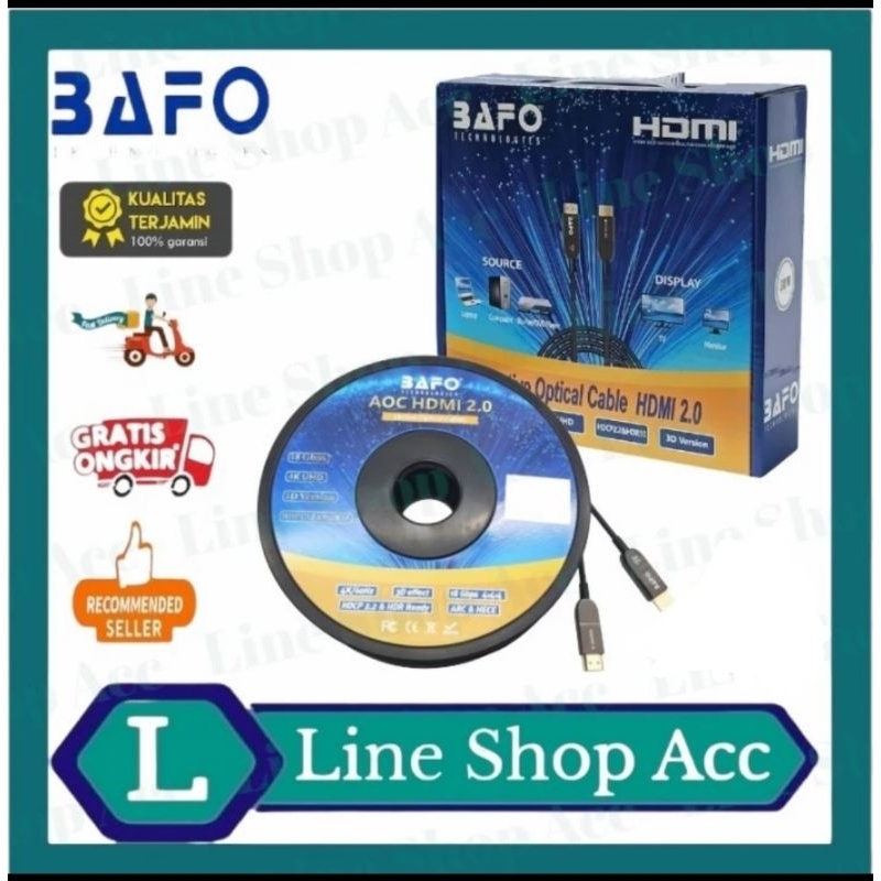 Jual BAFO ORIGINAL Kabel HDMI Fiber Optic / HDMI Active Optical 10 ...