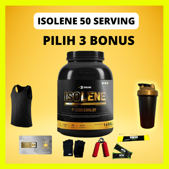Jual EVOLENE ISOLENE RASA COKLAT 50 SERVING WHEY ISOLATE BPOM HALAL ...