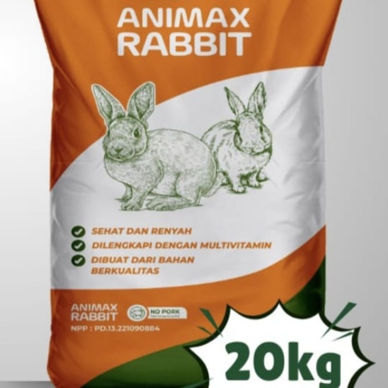 Jual Pakan Pelet Pellet Kelinci Rabbit Food ANIMAX 20Kg 20 Kg Rodent ...