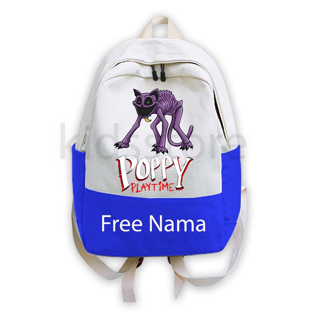 Jual (BISA COD) FREE NAMA TAS ANAK TK/SD LOGO CATNAP POPPY PLAYTIME ...