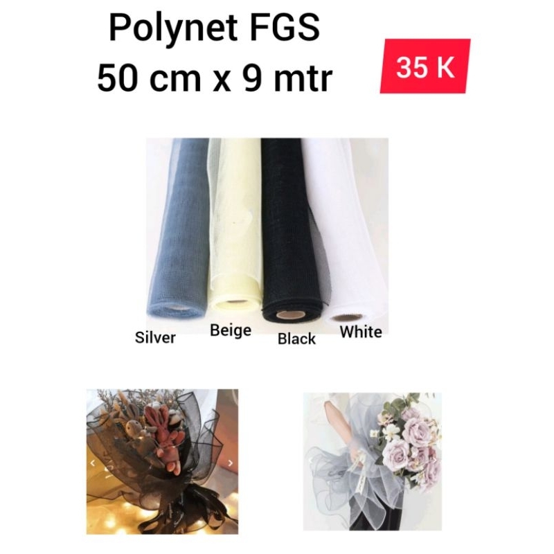 Jual Flower wrapping Korean mesh kain Polynet / Jala / Jaring roll ...