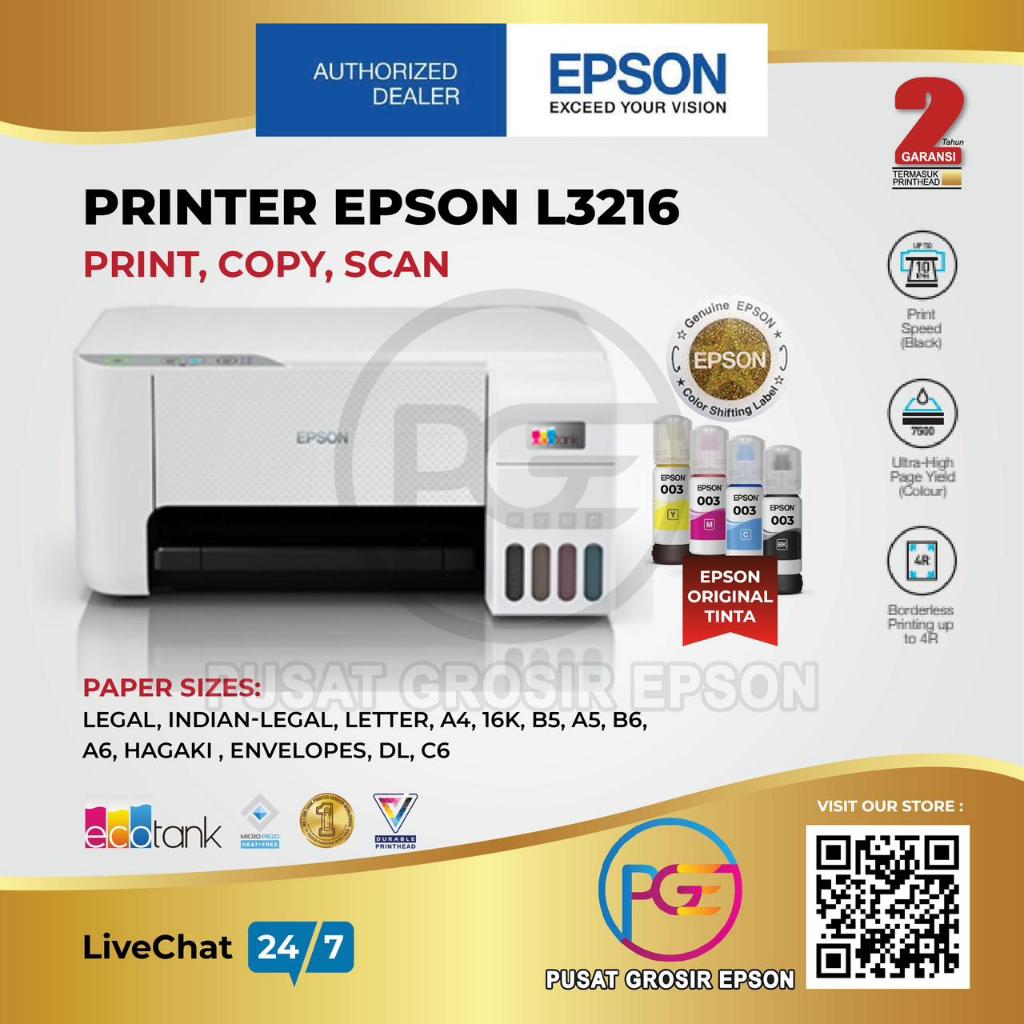 Jual Epson EcoTank L-3216 L3216 L 3261 A4 All-in-One Ink Tank Printer ...