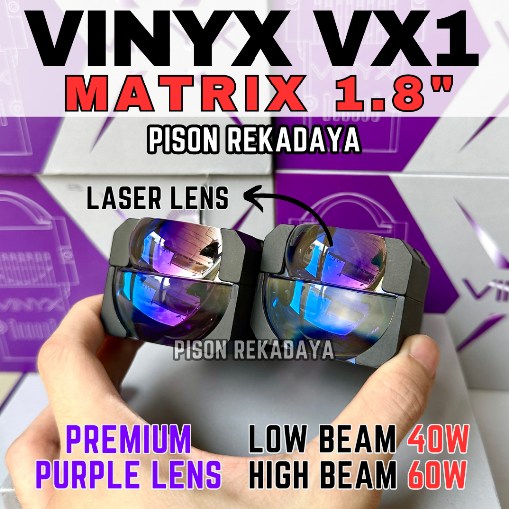 Jual Projector BILED Matrix VX1 Proji Laser Vinyx VX1 1.8 inch Lensa ...