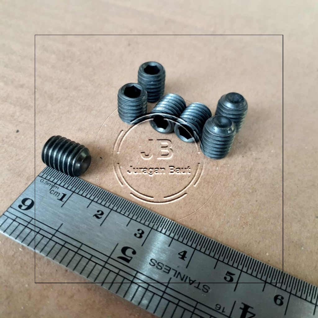 Jual BAUT L TANAM M8X10 L SOCKET SET SCREW M8 X 10 PANJANG 1CM 1 CM 10 ...