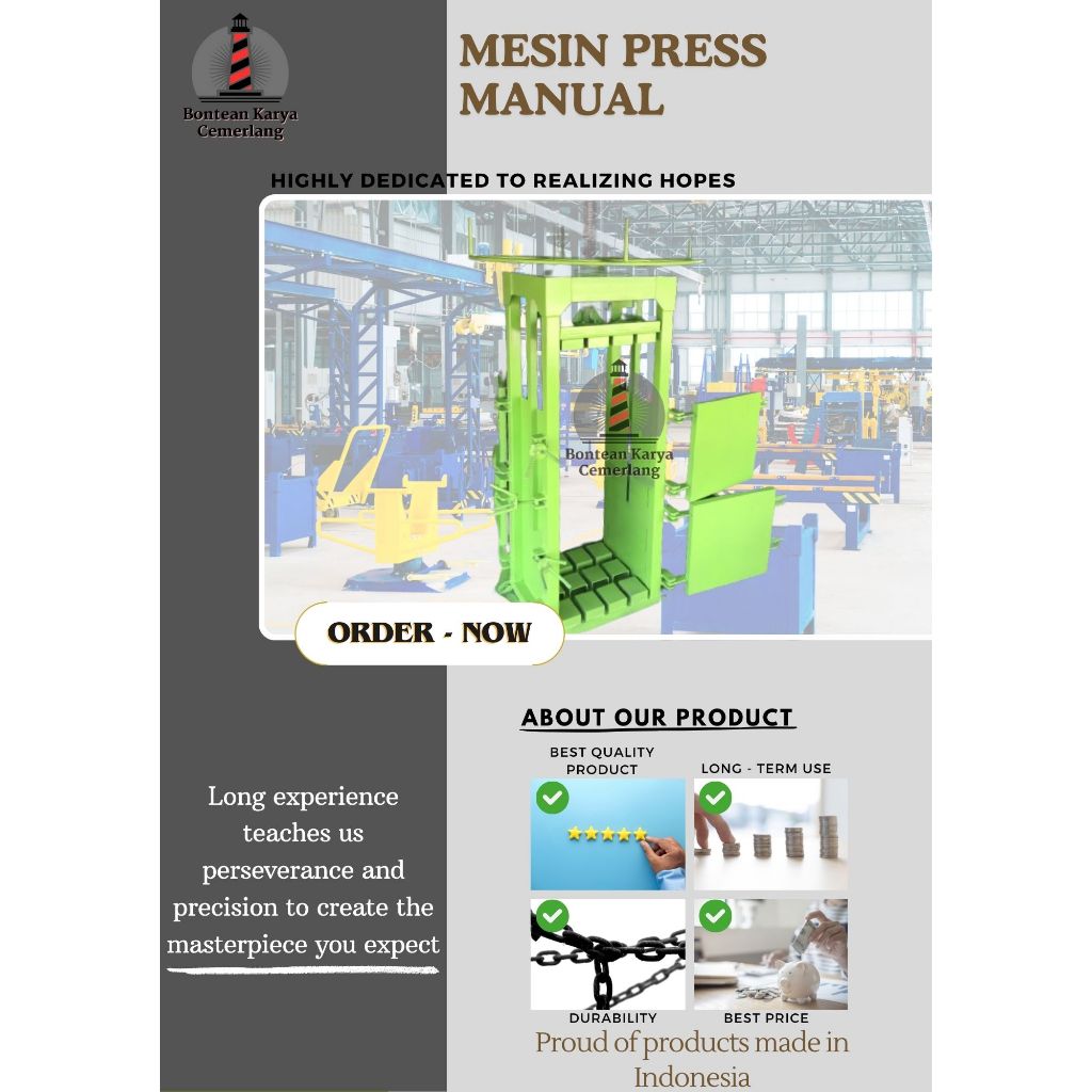 Jual Mesin Pres Kardus Manual / Mesin Press Kaleng / Mesin Press ...