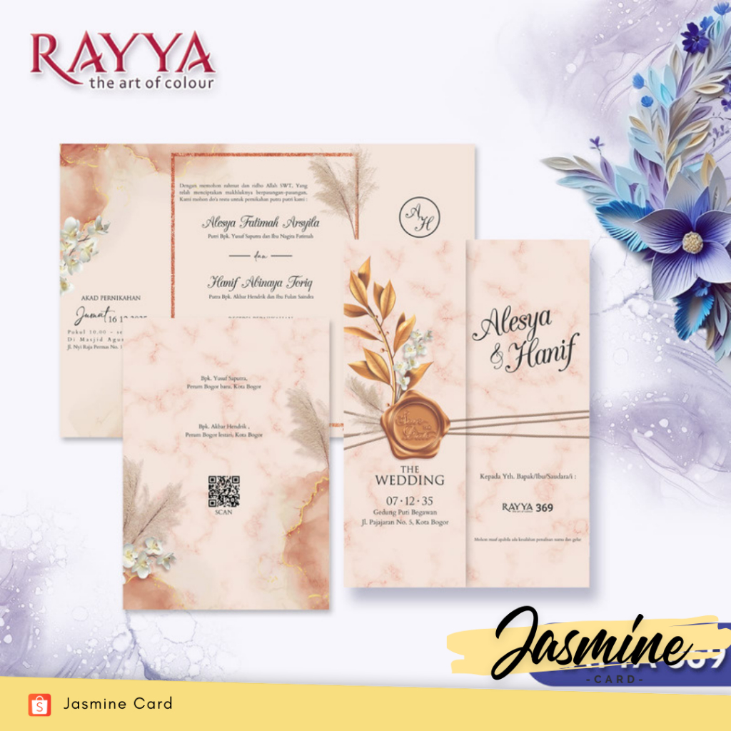 Jual BLANGKO UNDANGAN PERNIKAHAN RAYYA 369 DESAIN ELEGAN MURAH | Shopee ...