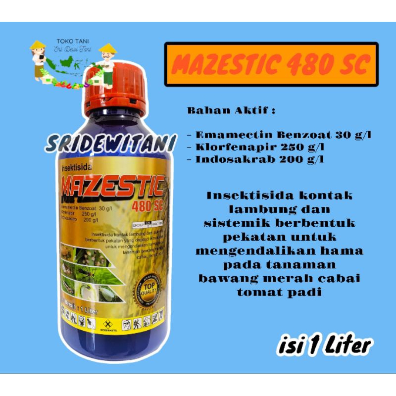 Jual INSEKTISIDA MAZESTIC 480SC ISI 1 LITER Pembasmi Hama Semua Tanaman ...