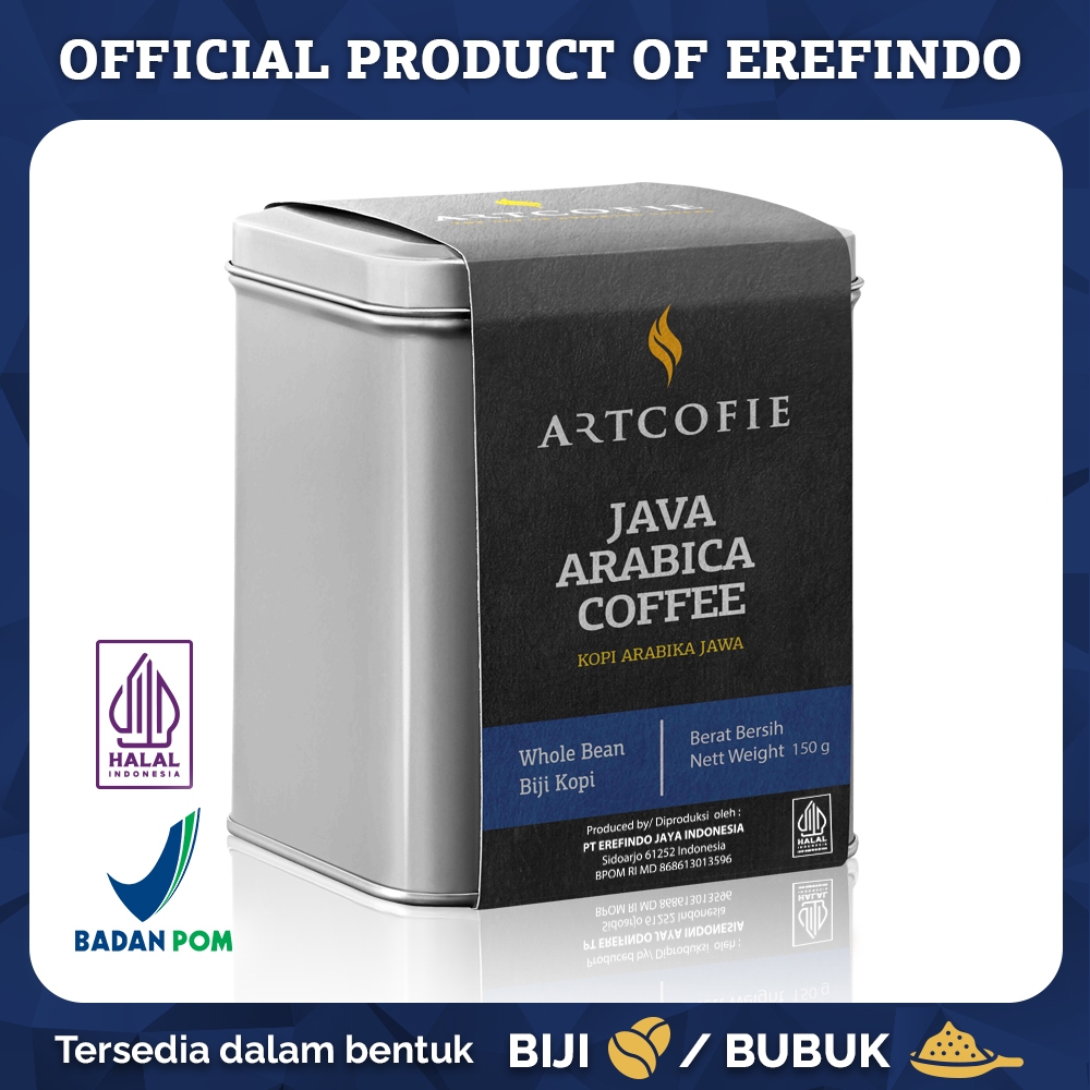 Jual Artcofie Kopi Java Arabica Tin Box Biji / Bubuk 150gr | Shopee ...
