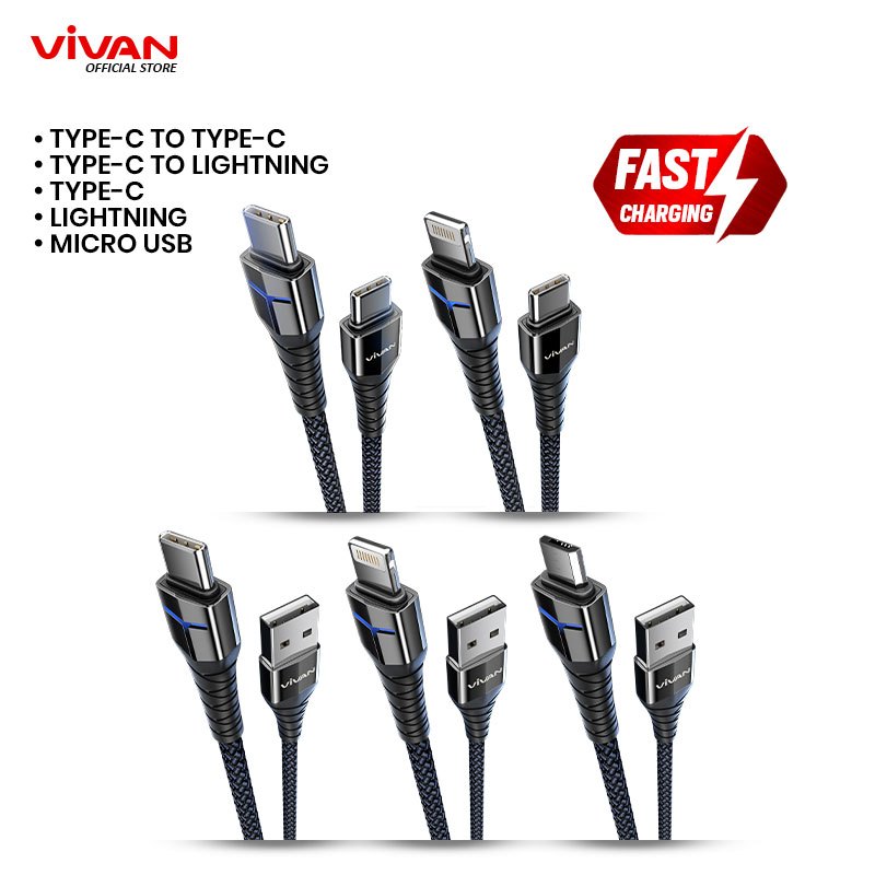 Jual VIVAN Kabel Data VF Series Fast Charging Quick Charging 3.0 USB ...