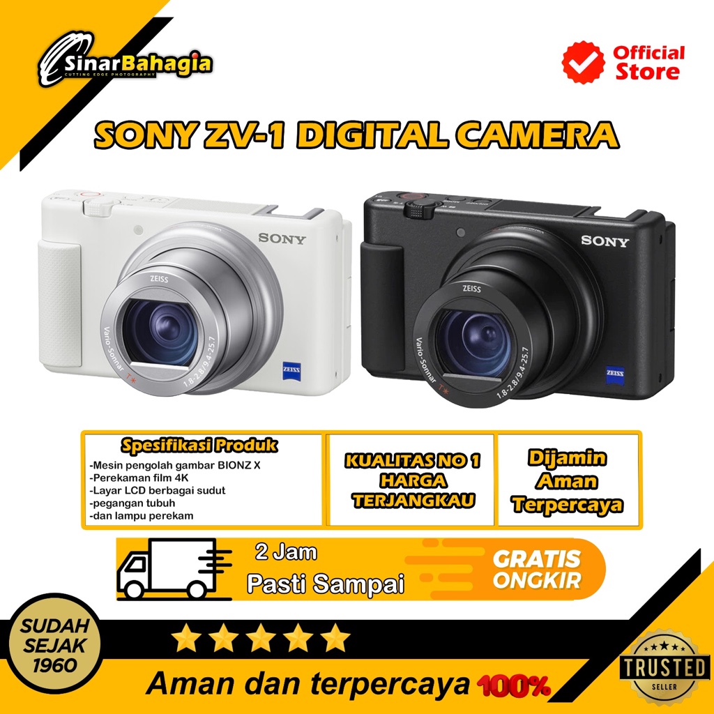 Jual Sony ZV1 / Sony ZV-1 Kamera Vlog Compact Digital Camera | Shopee ...