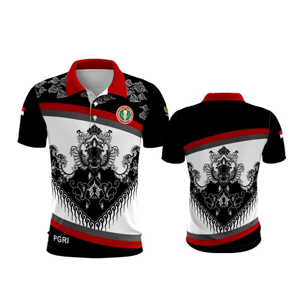 Jual baju batik pgri pria / baju guru seragam batik pgri pria lengan ...